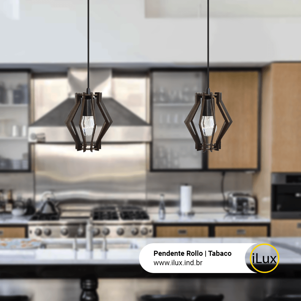 Luminária Pendente Rollo Cor Palermo Ilux - jurunense
